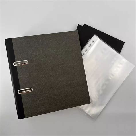 Lot Classeur A5 7 Cm 100 Pochettes 100 Feuilles Noires