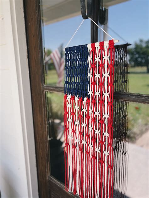 American Flag Macrame Craft Kit Tutorial Madefolk
