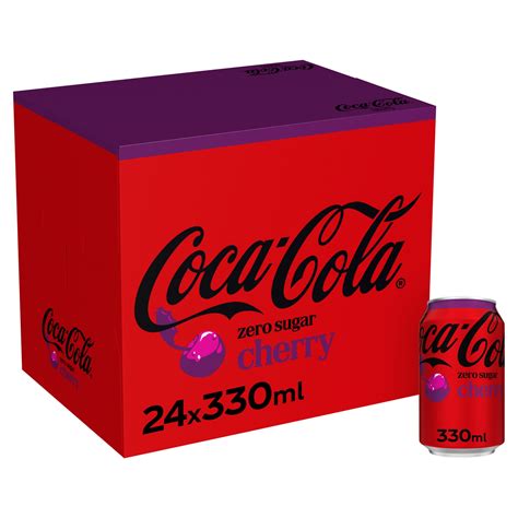 Coca Cola Zero Sugar Cherry 24 X 330ml Tesco Groceries