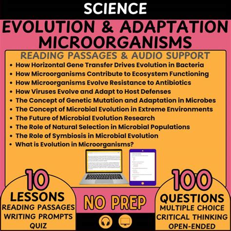 Science Evolution And Adaptation In Microorganisms Genetic Mutation Viruses