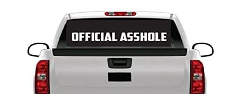 Official Asshole Banner 6 7 Vinyl Decal Stickers Diesel Stacks Truck 2500 6 0 7 3