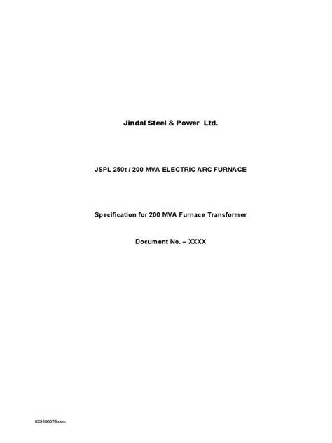 200 Mva Trafo Specification 18082009 Pdf Transformer Mains Electricity