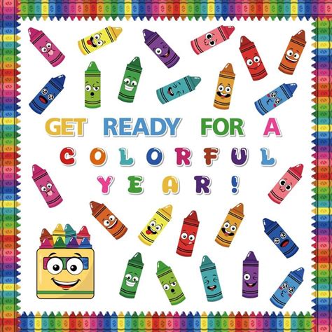 Yquqwn 80 Pcs Crayon Cutouts Classroom Bulletin Board Decorations Back To School Colorful