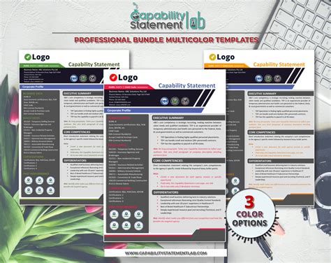 Professional Capability Statement Template Capability Statement Lab