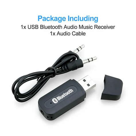 Usb Bluetooth Audio Receiver Adaptor Wireless Music 35mm Dongle One