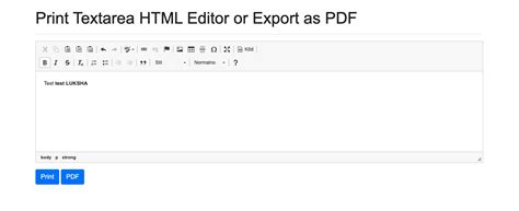 Github Luksha6print Textarea Html Editor Or Export As Pdf Print Textarea With Html Editor