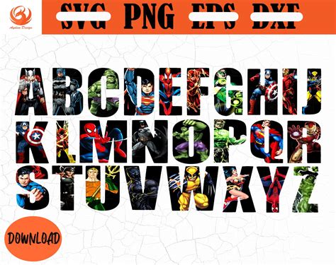 Marvel Png Super Hero Png Marvel Avengers Png Marvel Font Etsy