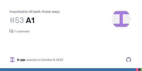 A1 · Issue 53 · Improbable Aiwalk These Ways · Github