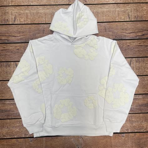 New Denim Tears Hoodie White Monochrome Size Depop