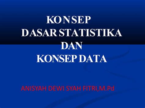 Konsep Dasar Statistika Dan Konsep Datapdf