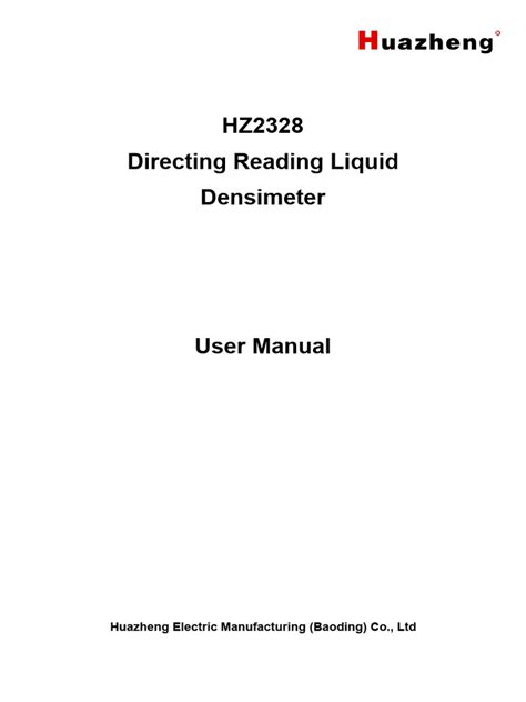 Liquid Specific Gravity Meter Pdf