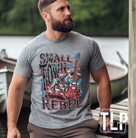 Small Town Rebel Red White Blue Dtf Transfer The Lily Pad Tlp