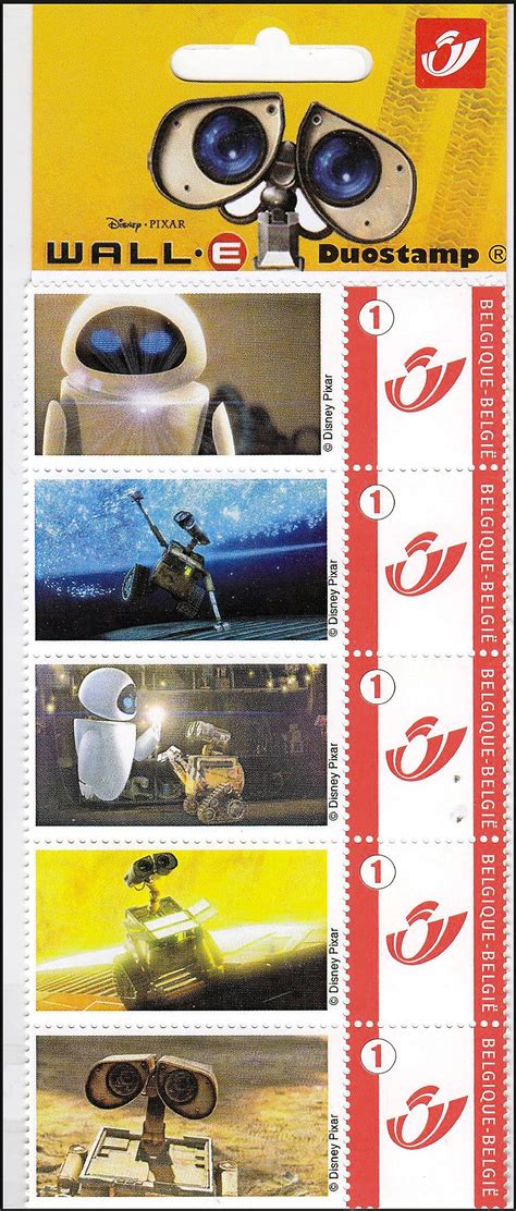 Lightning Mcqueen Wall E Others Shine On Disney Pixar Stamps