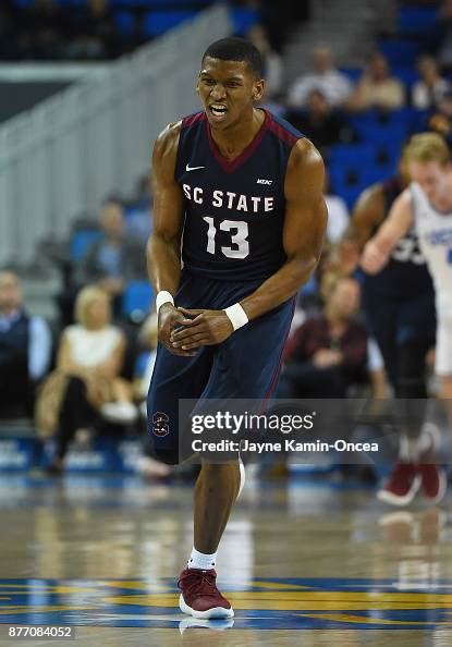 Donte Wright Of The South Carolina State Bulldogs Reacts As He Heads