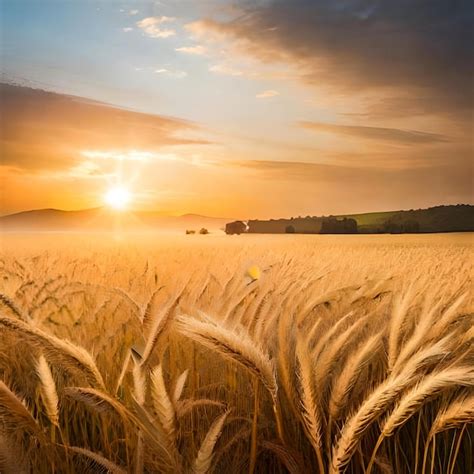 Premium Ai Image A Beautiful Grass Wheat