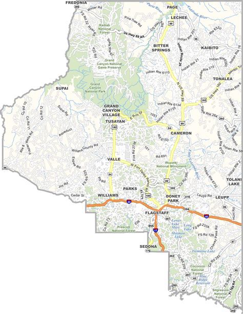 Coconino County Map Arizona Us County Maps