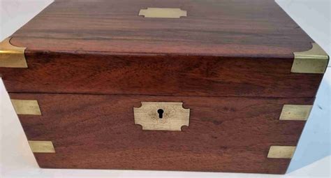 Victorian 30cm Walnut Brass Bound Writing Box C 1880
