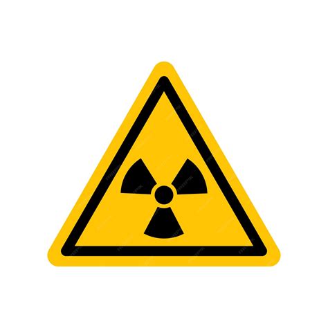Premium Vector Ionizing Radiation Sign Black Danger Icon On Yellow