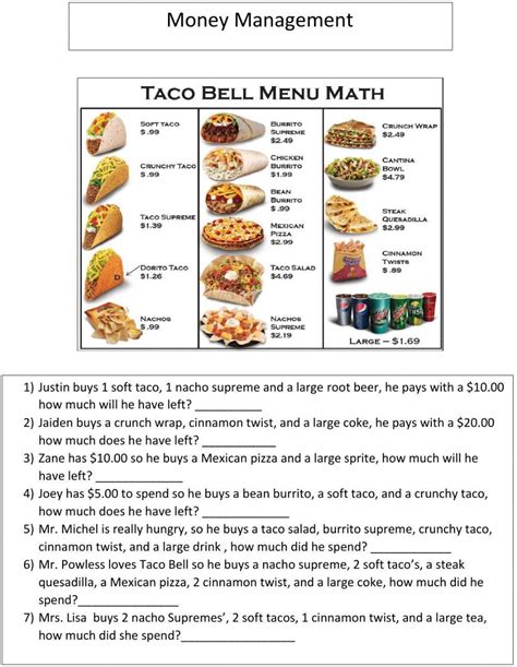 Printable Worksheets For Money Management Preschool Coloring
