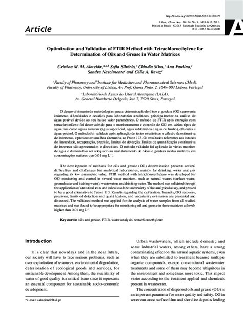 Pdf Optimization And Validation Of Ftir Method With