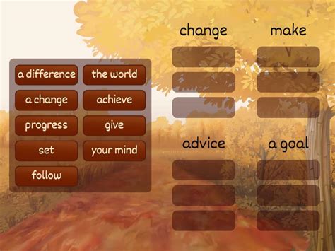 Verb Noun Collocation Group Sort