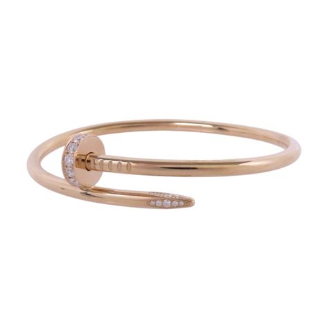 Cartier 18k玫瑰juste Un Clou Diamond Bangle手鐲17 Brand Off Hong Kong