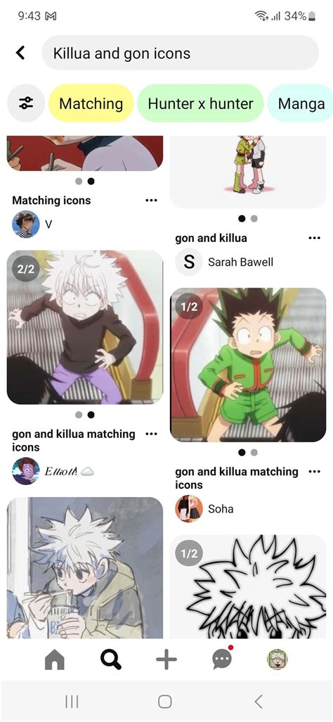 Gon And Killua Matching Icons Ilustrações Retro Killua Anime