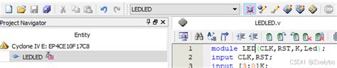 fpga 使用quartus ii报错top level design entity ““ is undefined top level