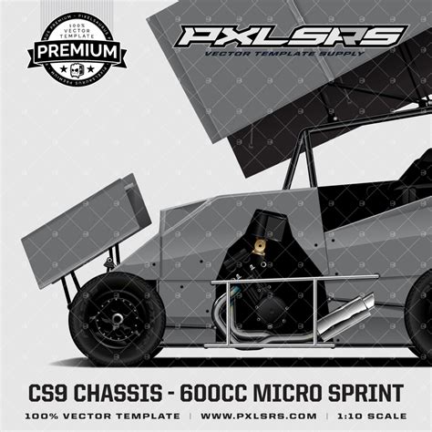 Cs9 Chassis 600cc Micro Sprint Premium Vector Template Pixelsaurus