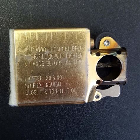 Vintage Zippo Solid Brass Pipe Lighter S