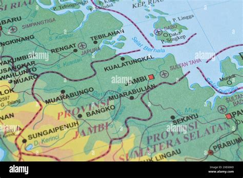 Map Of Jambi City Is The Capital Of Jambi Province Indonesia Stock