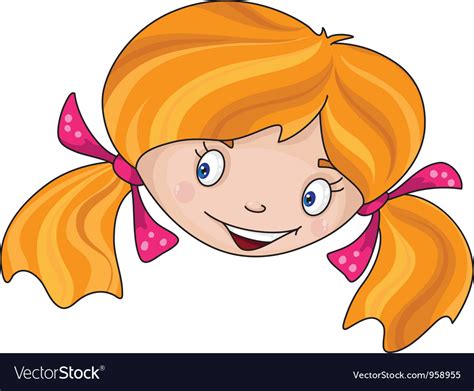 Head Of The Girl Royalty Free Vector Image Vectorstock