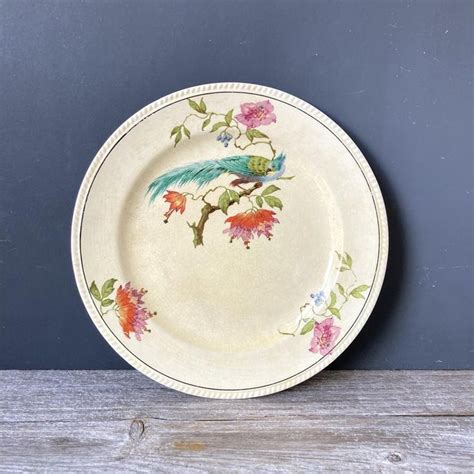 Peacock Plate Golden Maize By Sebring Pottery Co Etsy