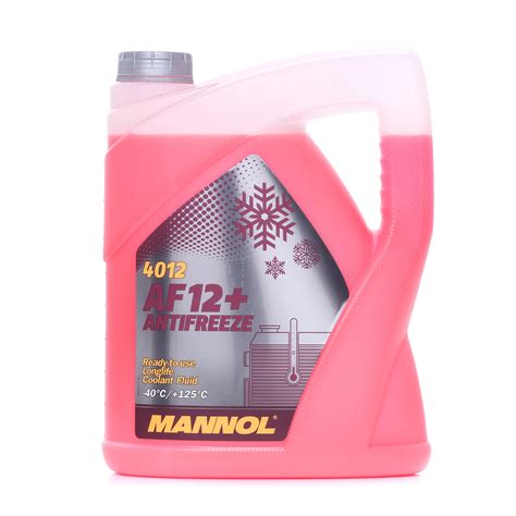 Mn4012 5 Mannol Af12 Anticongelante G12 Rojo 5l Premezclado Sin