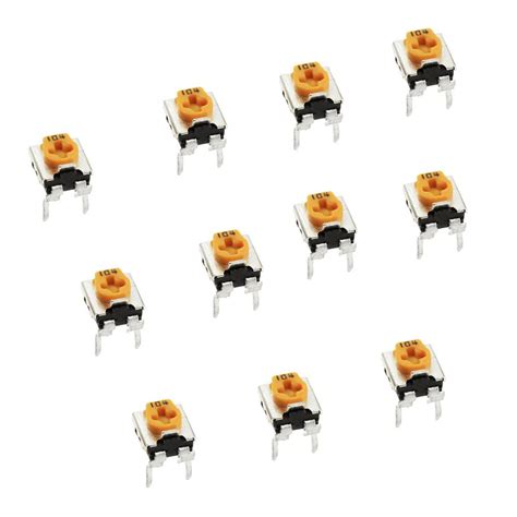 20pcs Wh06 2c Trimmer Potentiometer Variable Resistors 104500k Ohm