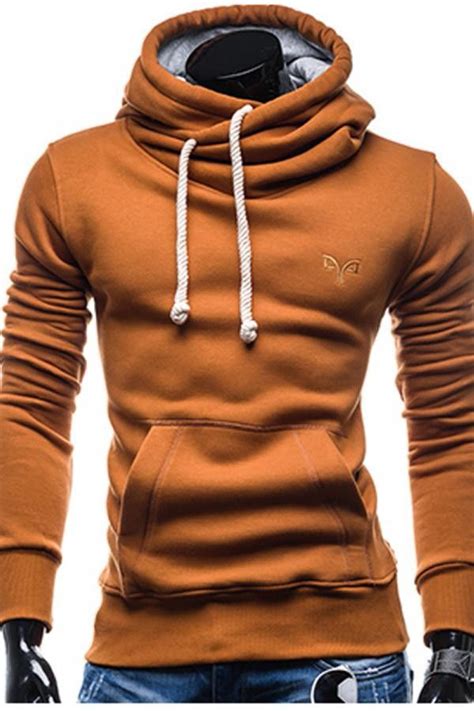 Colored Drawstring Casual Hoodie For Men Casual Sports Hoodie With