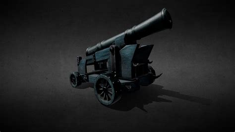 Shadow Naval Cannon Ash Mk47200 Download Free 3d Model By Danciu