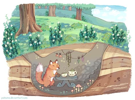 Fox Den Tea By Paleona On Deviantart Art Fox Digital Artist