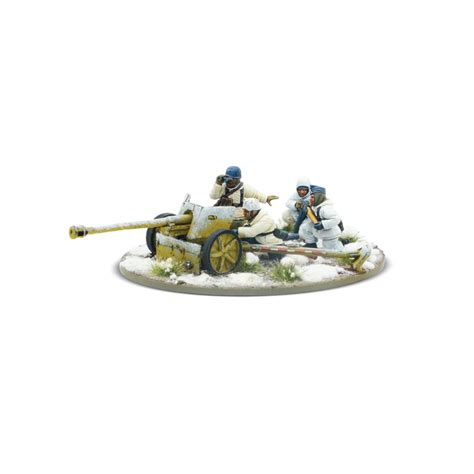 Bolt Action German Winter Fallschirmjager 75mm Pak 40 Anti Tank Gun