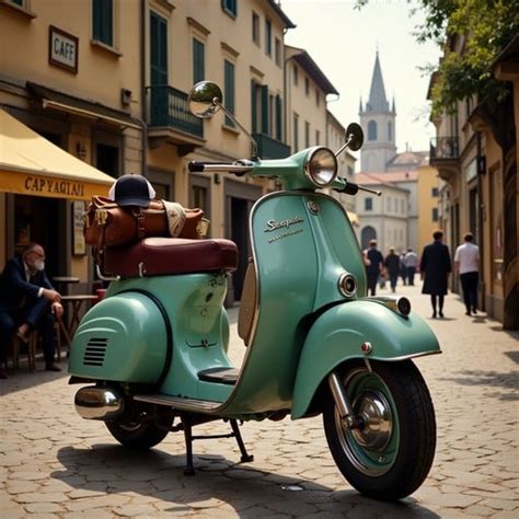 Free Vintage Mint Vespa Image Vespa Scooter Vintage Download At Stockcake