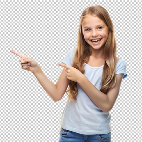 Premium Psd Girl Pointing To A Side