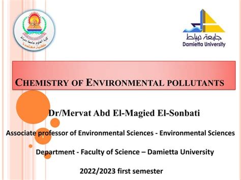 Chemistry Of Environmental Pollutantspdf Chemistry Science