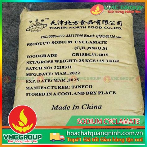 BÁn Sodium Cyclamate C6h12nnao3s Natri Cyclamat ChẤt TẠo NgỌt E952 Hcqn