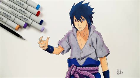 Naruto Sasuke Drawing How To Draw Sasuke Akatsuki Step By Step Naruto