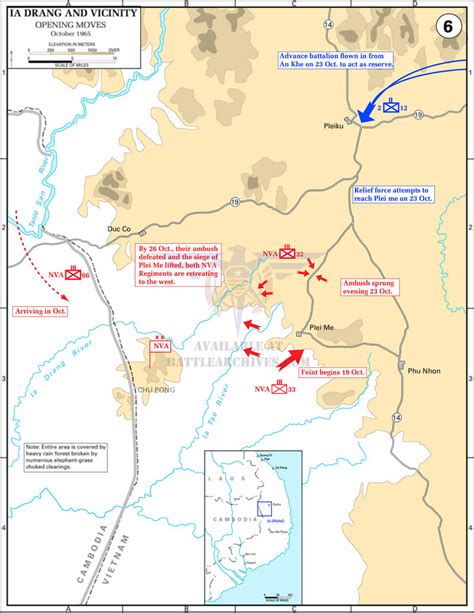 Ia Drang Valley Opening Moves Battle Map Battle Archives