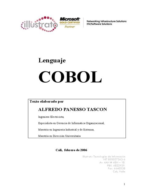 curso cobol pdf lenguaje de programación compilador