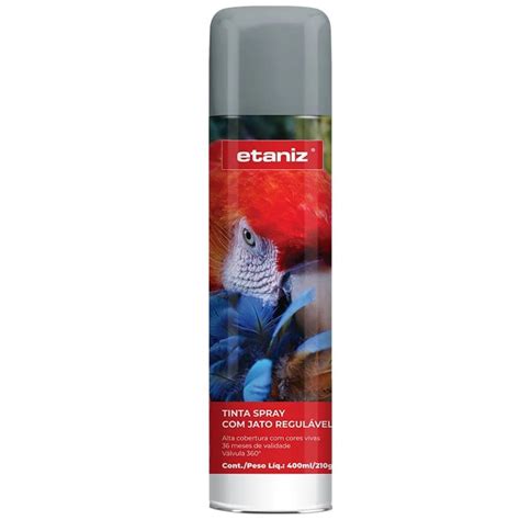 Tinta Spray Alumínio Alta Temperatura 400ml Etaniz Jato Regulável