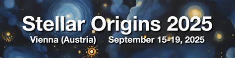 Stellar Origins 2025 Vienna Sept 15 19 2025