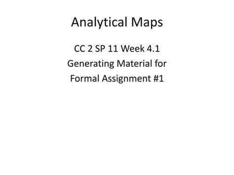Analytical Maps Ppt