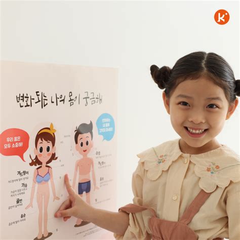 유아 벽보 신체 생물 성교육 포스터 변화되는 나의 몸이 궁금해 스티커포스터